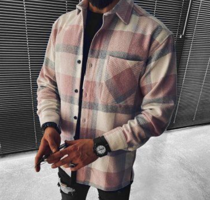 Checkered Shirt - Buttoned - Chest Pocket - Overshirt - Men's Shirt Ja ...